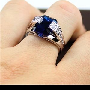 Jewelry | Deep Blue Sapphire Ring | Poshmark